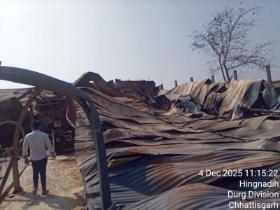 FIRE AFFECTED STOCK OF BUILDING SCRAP, ROOF SHEETS, DRUMSAND MACHINERY ...